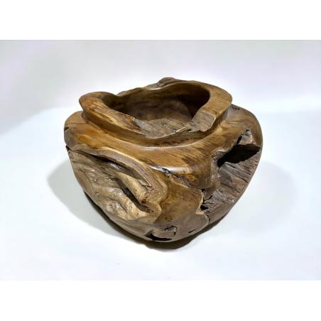 GRAND VASE EN TECK VULCANO