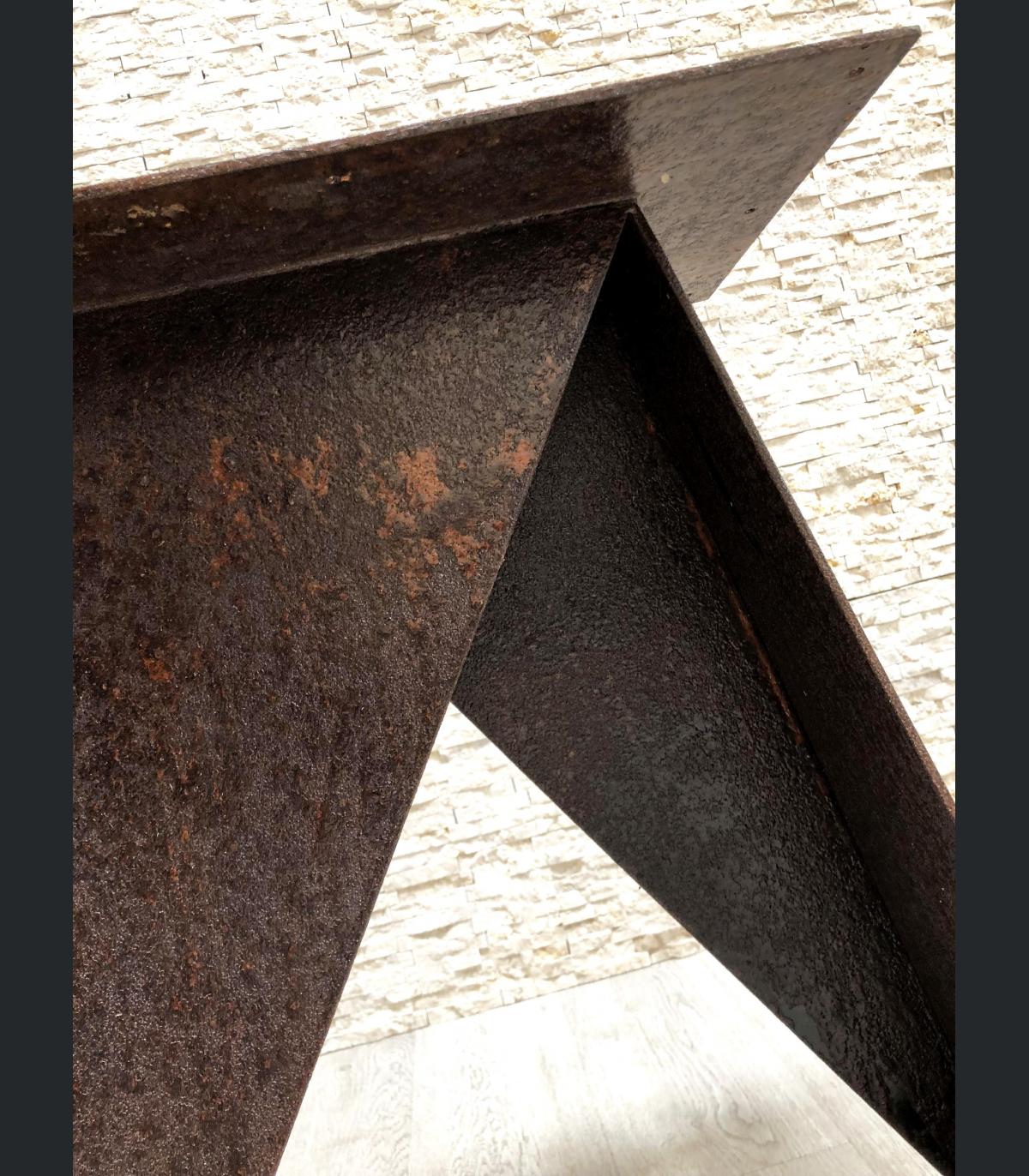 GAMBE DEL TAVOLO IN ACCIAIO RUGGINE 6